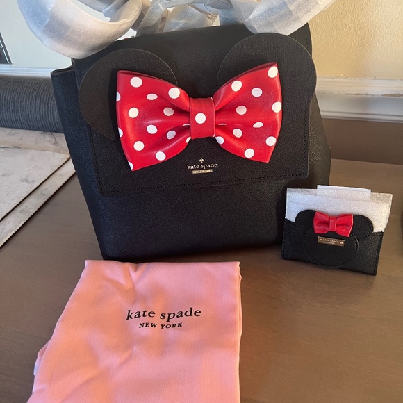 kate spade | Bags | Minnie Mouse Back Pack With Card Holder | Poshmark